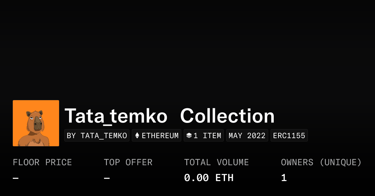 Tata_temko Collection - Collection | OpenSea