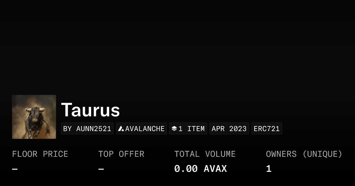 Taurus - Collection | OpenSea