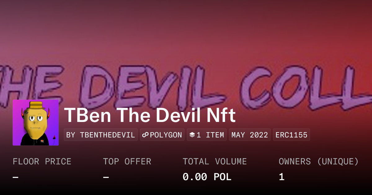 TBen The Devil Nft - Collection | OpenSea