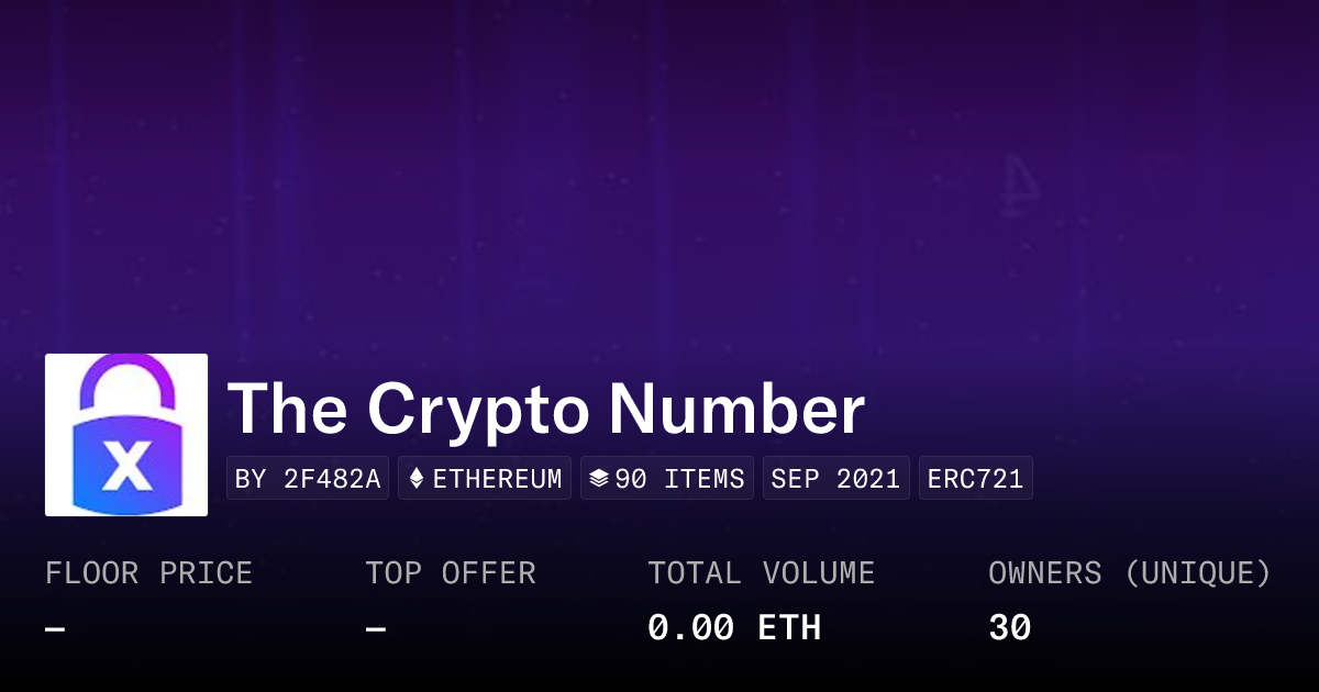 The Crypto Number - Collection | OpenSea