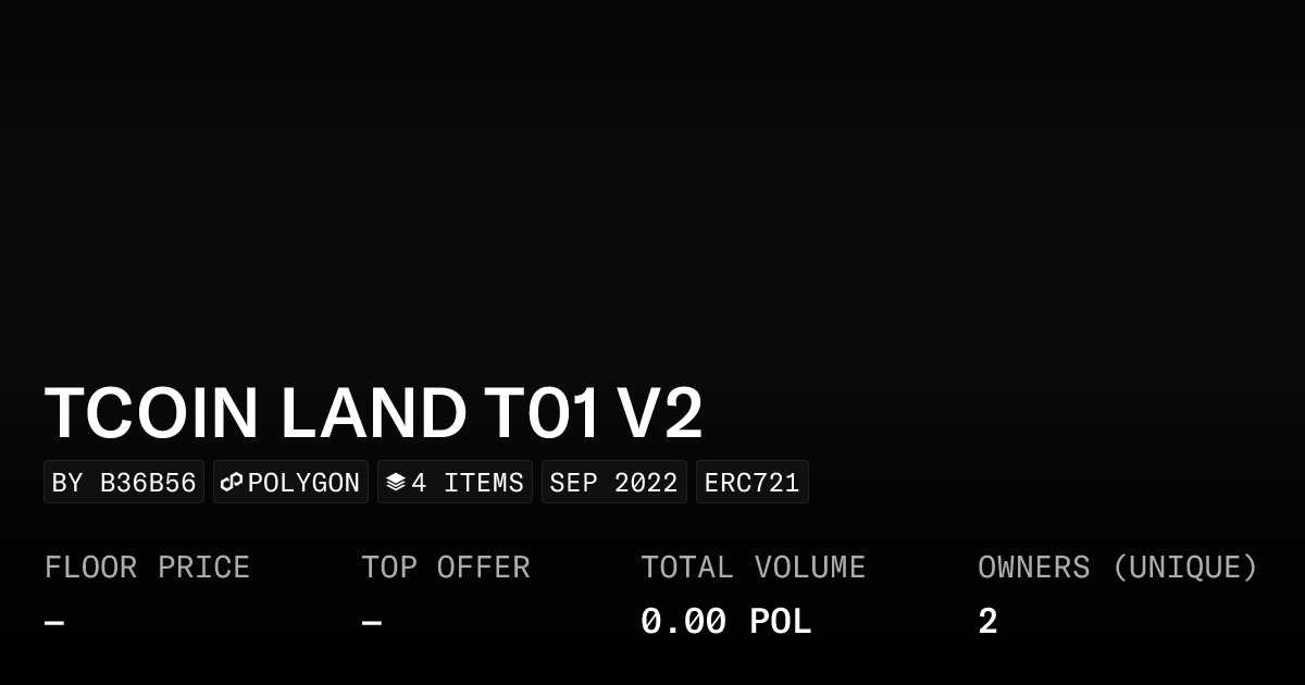TCOIN LAND T01 V2 - Collection | OpenSea