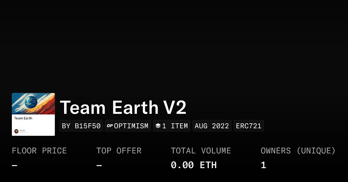 Team Earth V2 - Collection | OpenSea