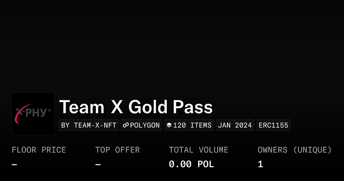 Team X Gold Pass - Collection | OpenSea