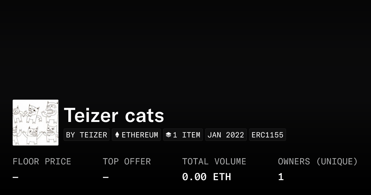 Teizer cats - Collection | OpenSea
