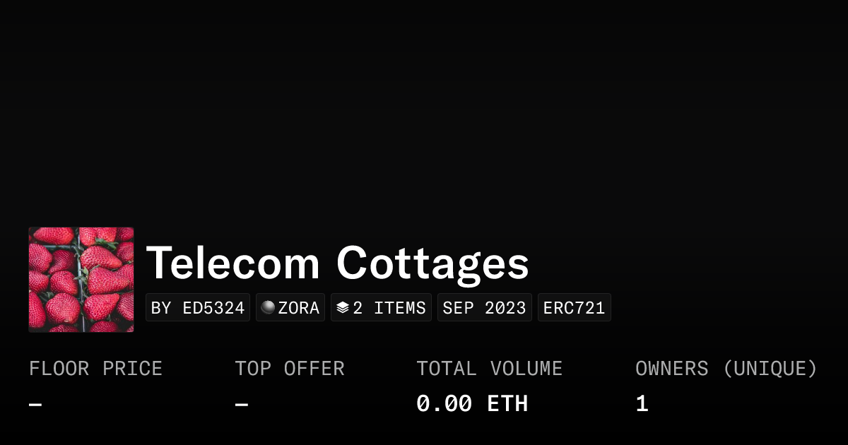 Telecom Cottages - Collection | OpenSea