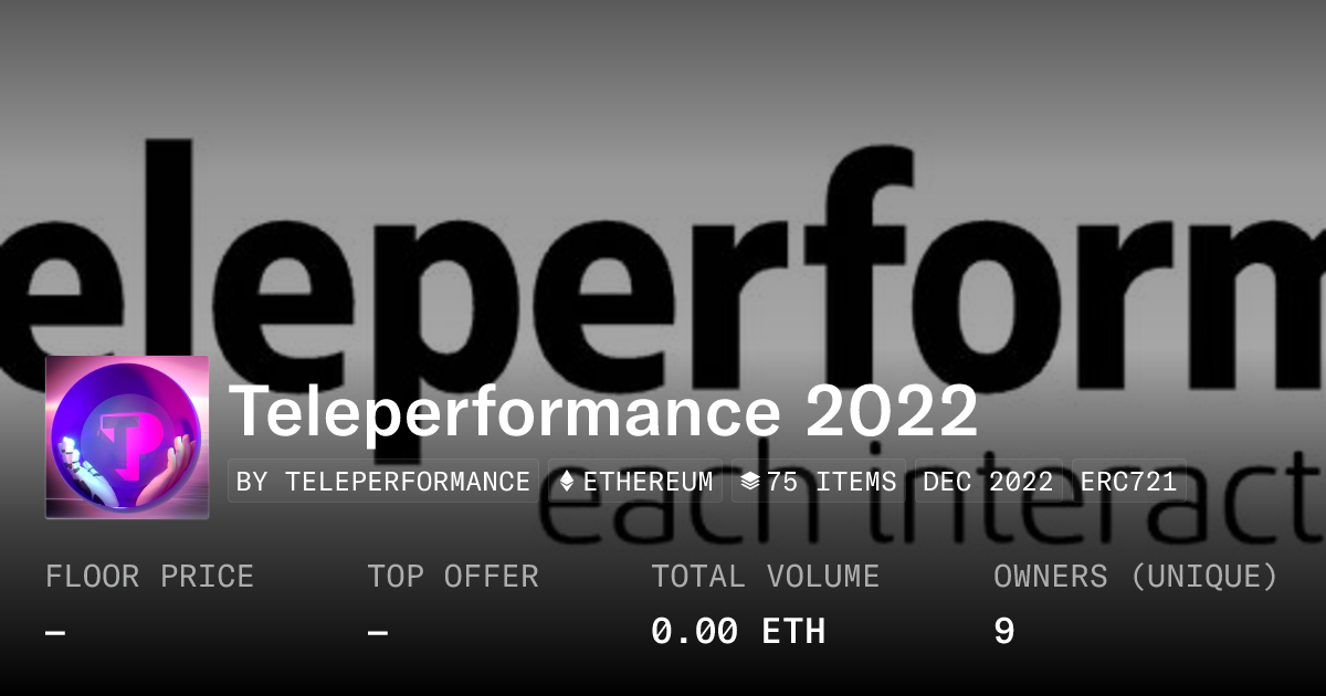 Teleperformance 2022 - Collection | OpenSea