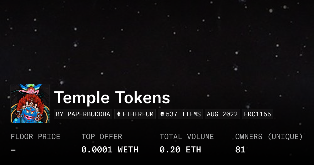 Temple Tokens - Collection | OpenSea