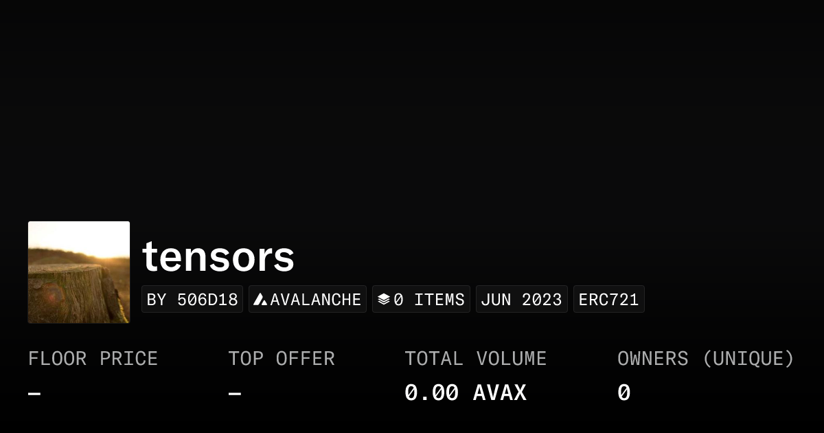 tensors - Collection | OpenSea