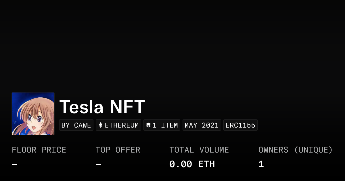 Tesla NFT - Collection | OpenSea
