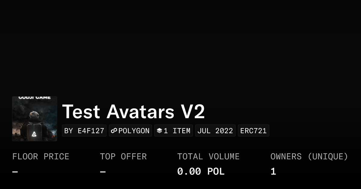 Test Avatars V2 - Collection | OpenSea