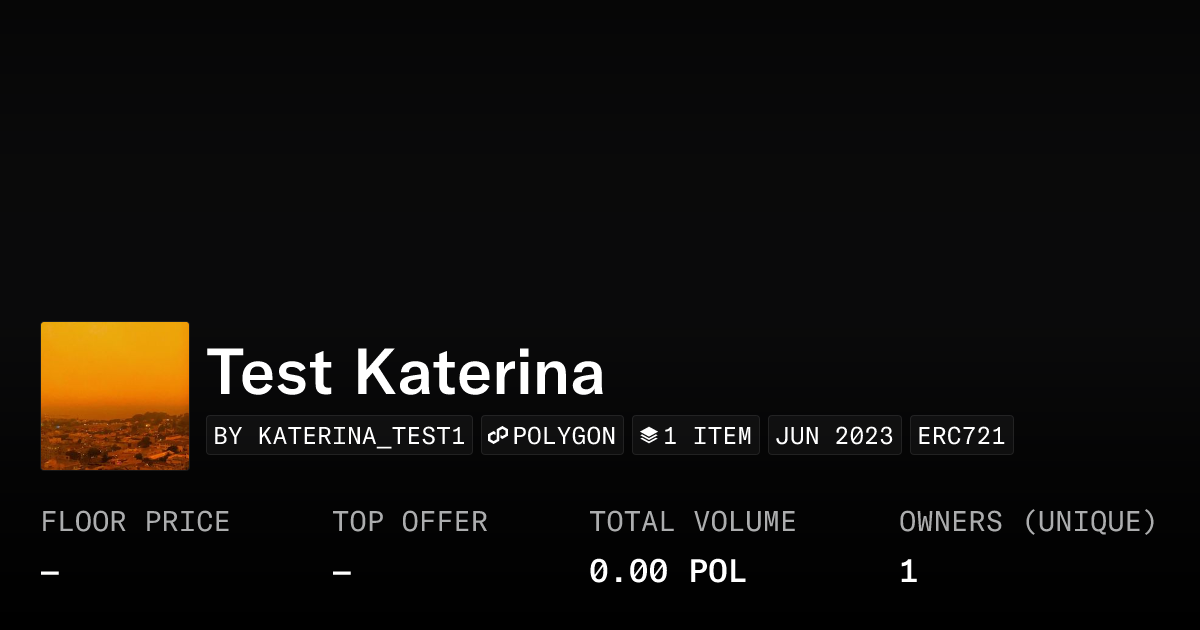 Test Katerina - Collection | OpenSea