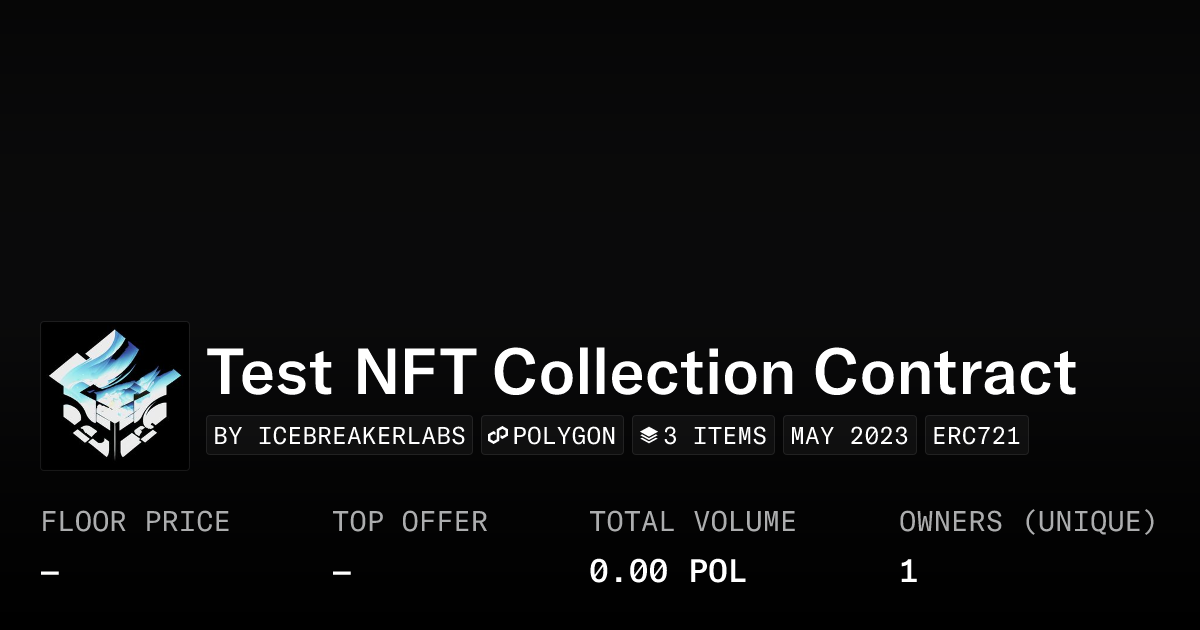 Test NFT Collection Contract - Collection | OpenSea