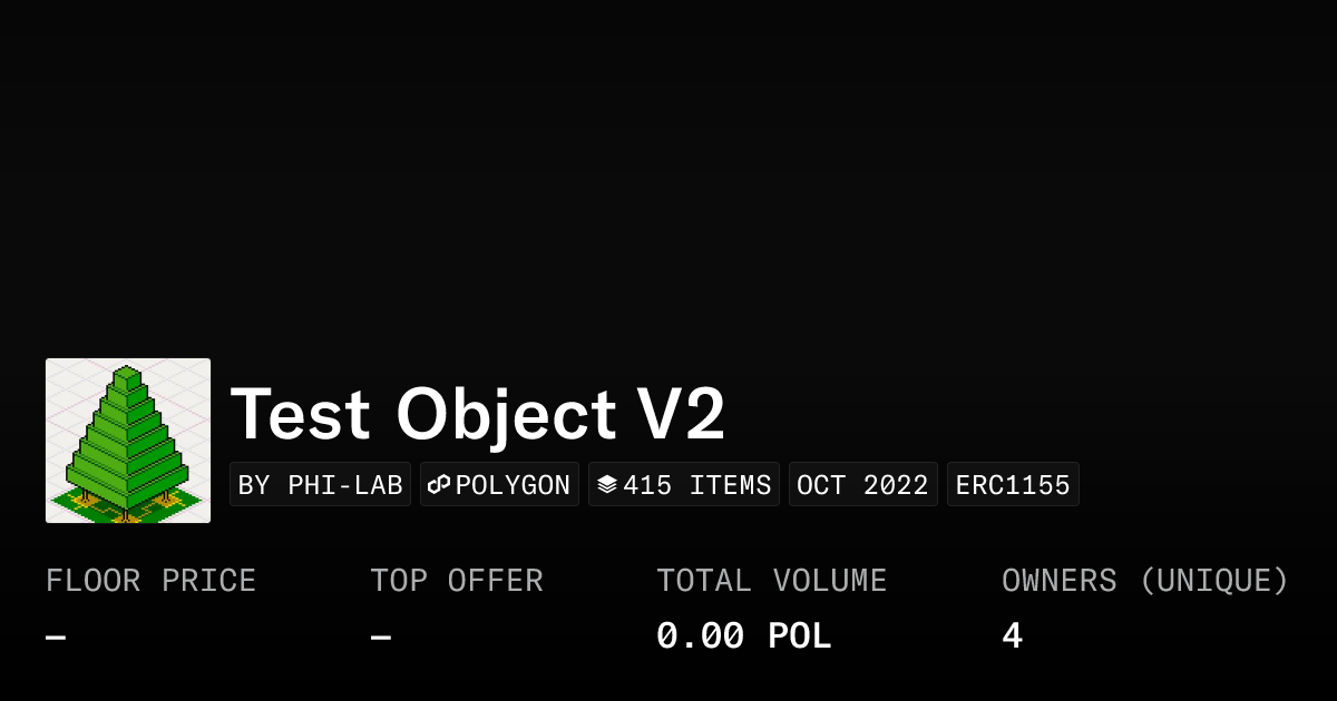 Test Object V2 - Collection | OpenSea