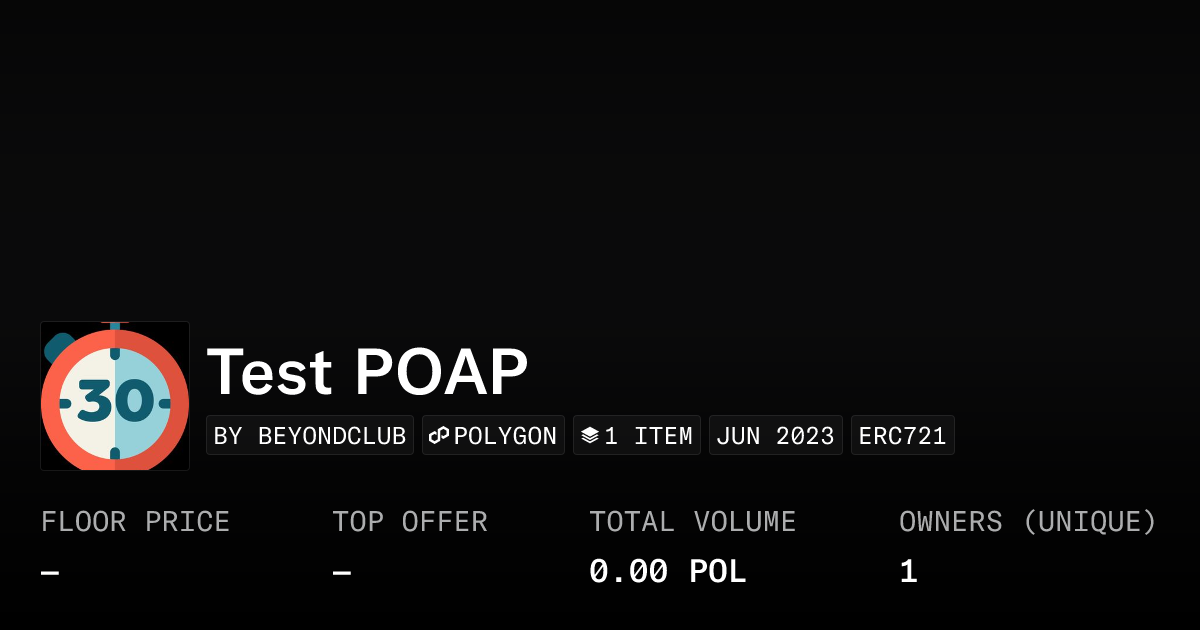 Test POAP - Collection | OpenSea