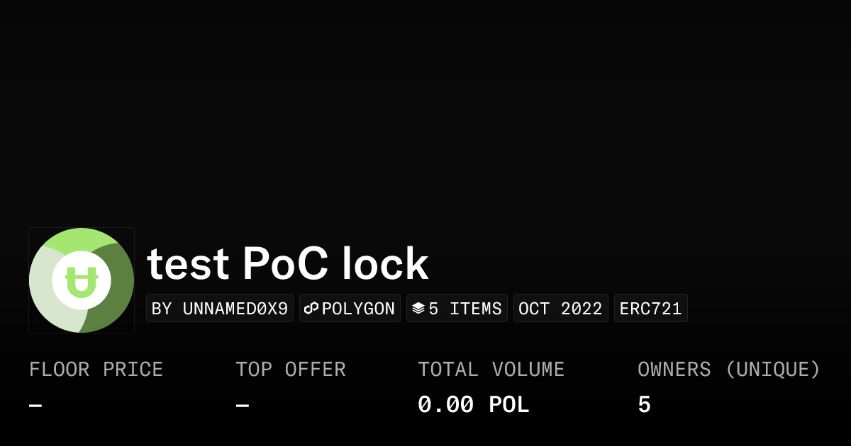 test PoC lock - Collection | OpenSea