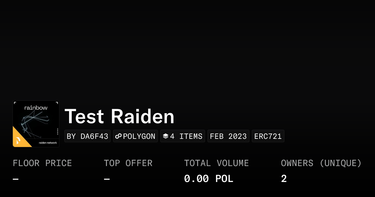 Test Raiden - Collection | OpenSea