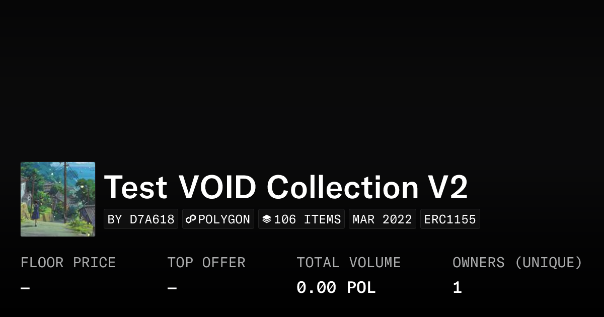 Test VOID Collection V2 - Collection | OpenSea