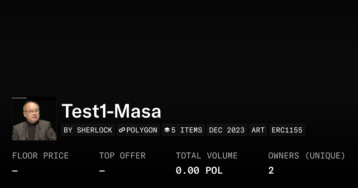 Test1-Masa - Collection | OpenSea