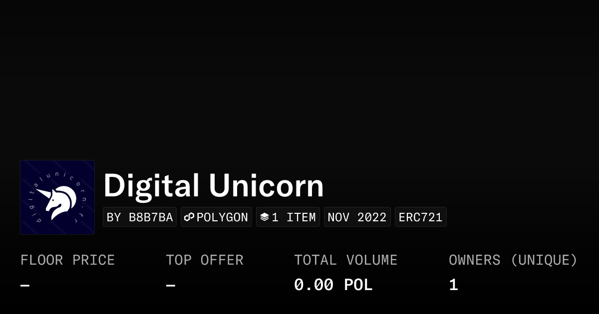 Digital Unicorn - Collection | OpenSea