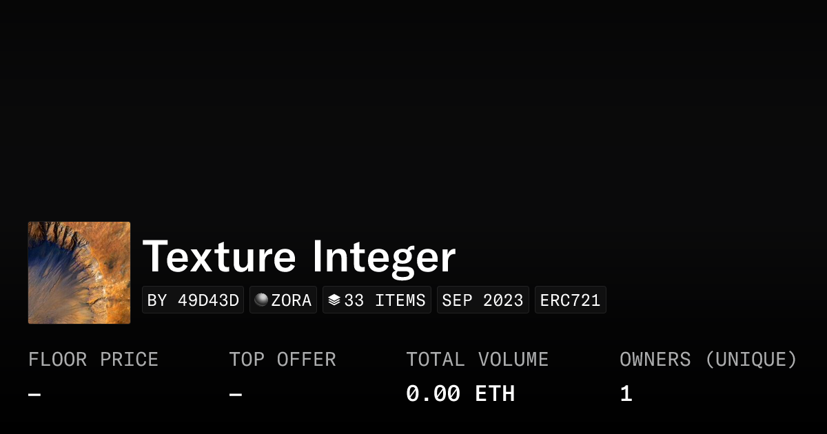 Texture Integer - Collection | OpenSea