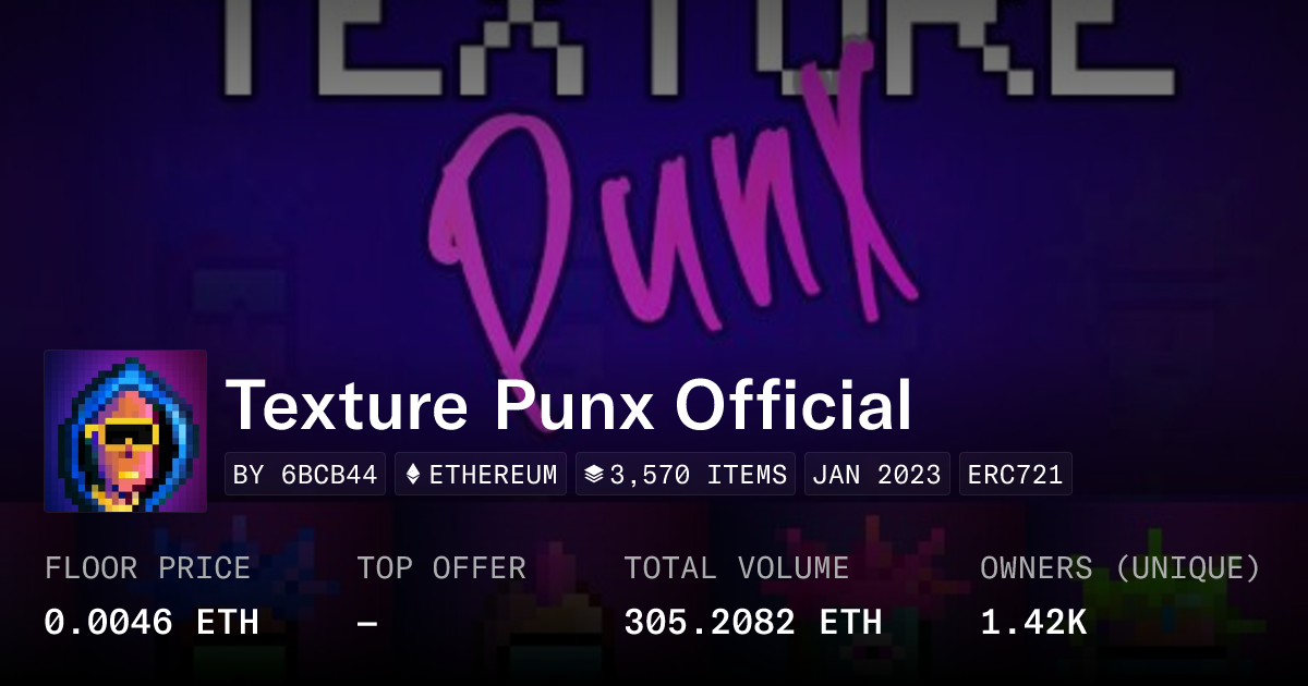 Texture Punx Official - Collection | OpenSea