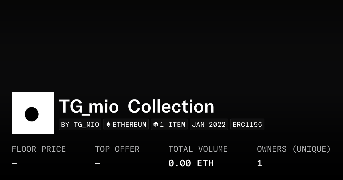 TG_mio Collection - Collection | OpenSea