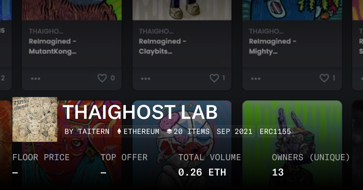 THAIGHOST LAB - Collection | OpenSea