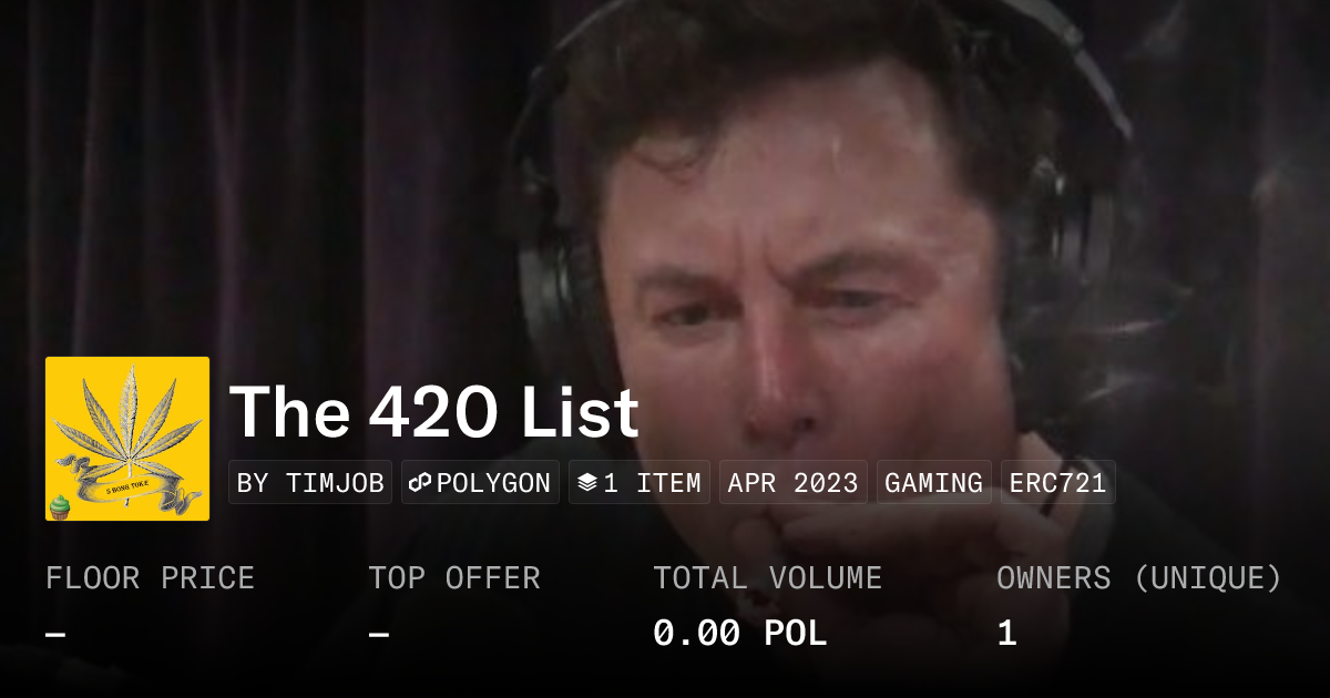 The 420 List - Collection | OpenSea
