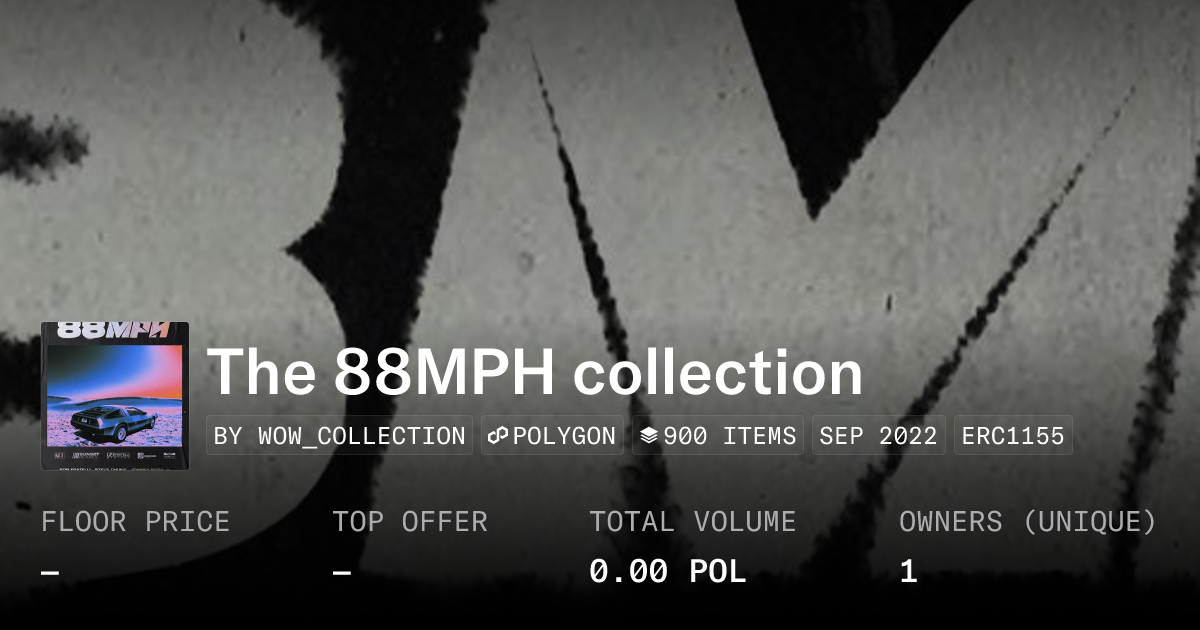 The 88MPH collection - Collection | OpenSea