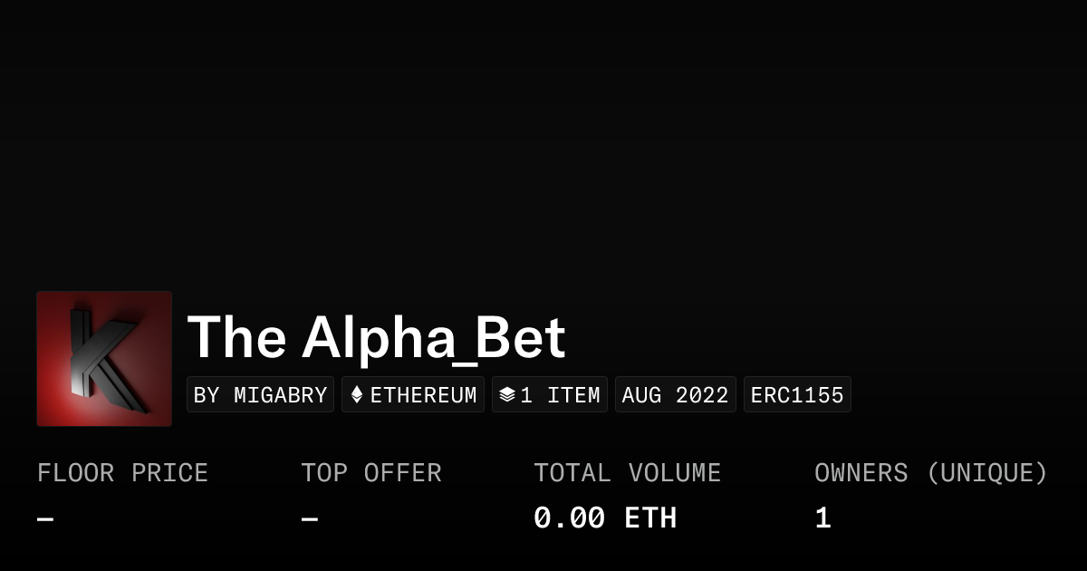 The Alpha_Bet - Collection | OpenSea