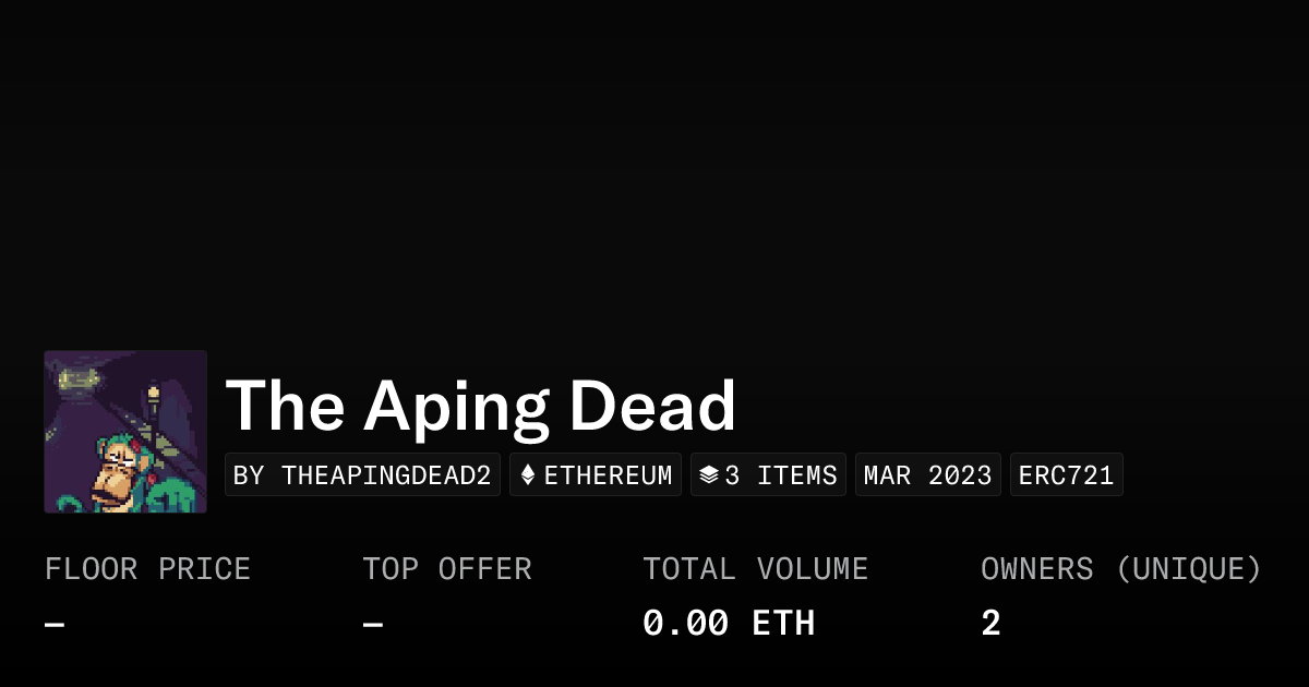 The Aping Dead - Collection | OpenSea