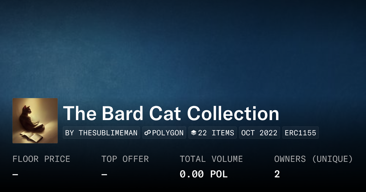 The Bard Cat Collection - Collection | OpenSea
