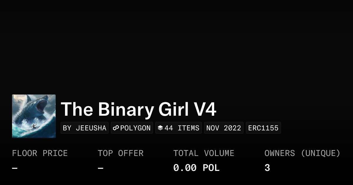 The Binary Girl V4 - Collection | OpenSea