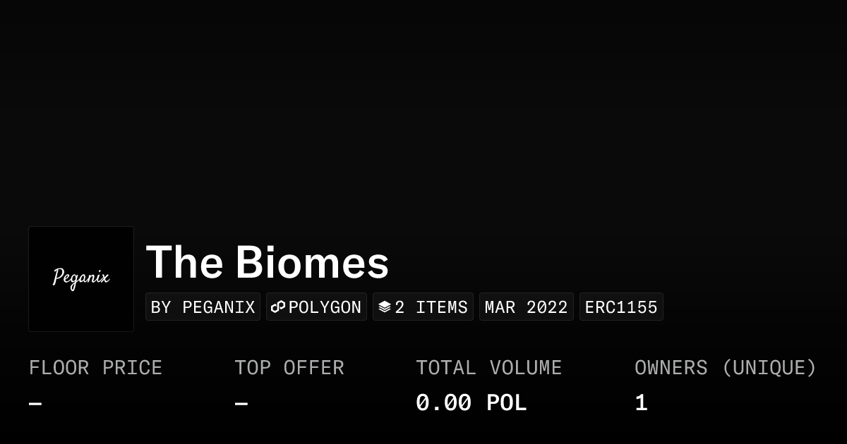The Biomes - Collection | OpenSea
