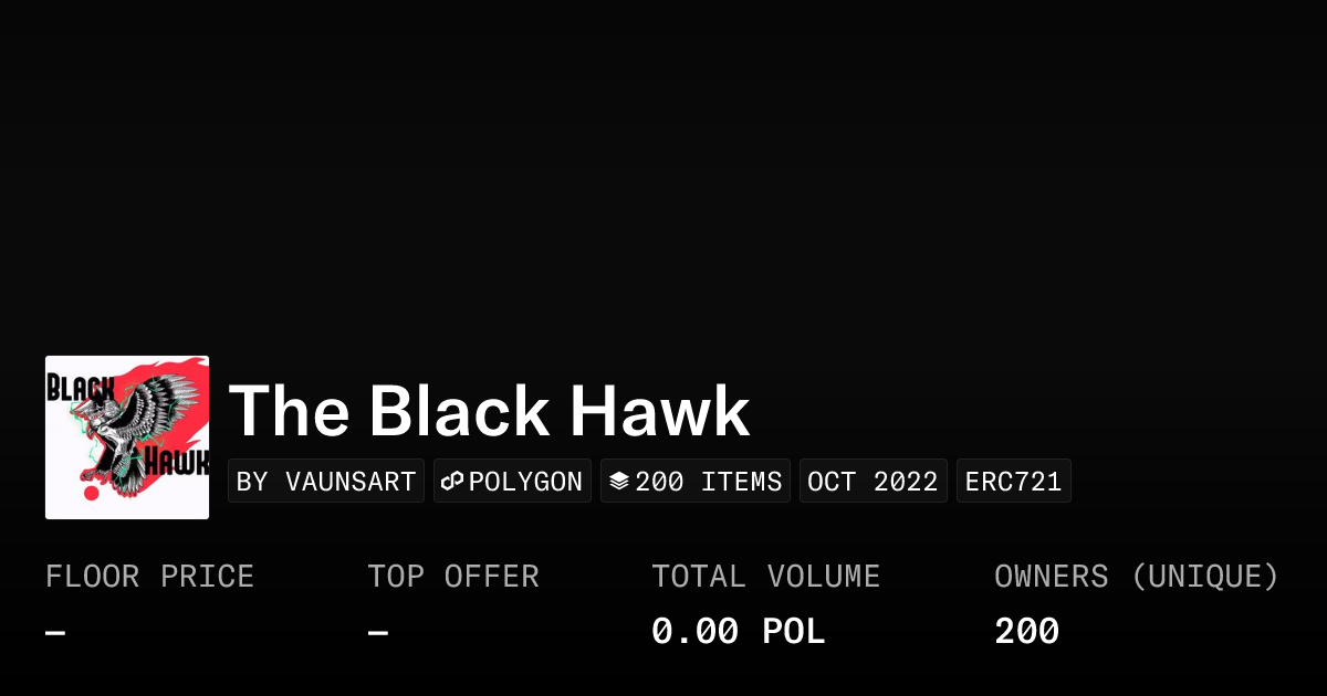 The Black Hawk - Collection | OpenSea