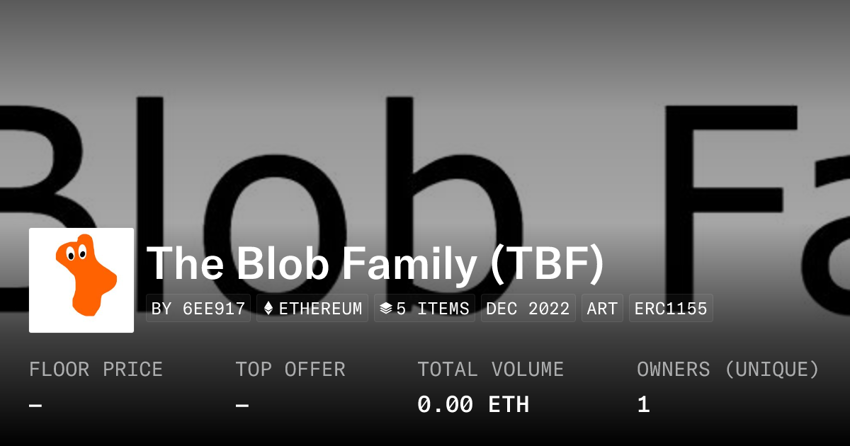 The Blob Family (TBF) - Collection | OpenSea