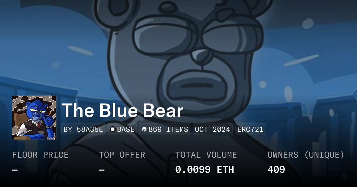 The Blue Bear - Collection | OpenSea