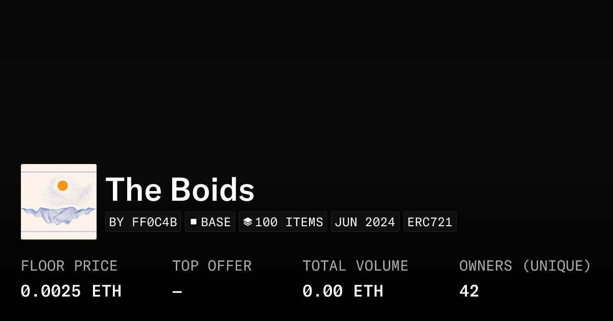 The Boids - Collection | OpenSea