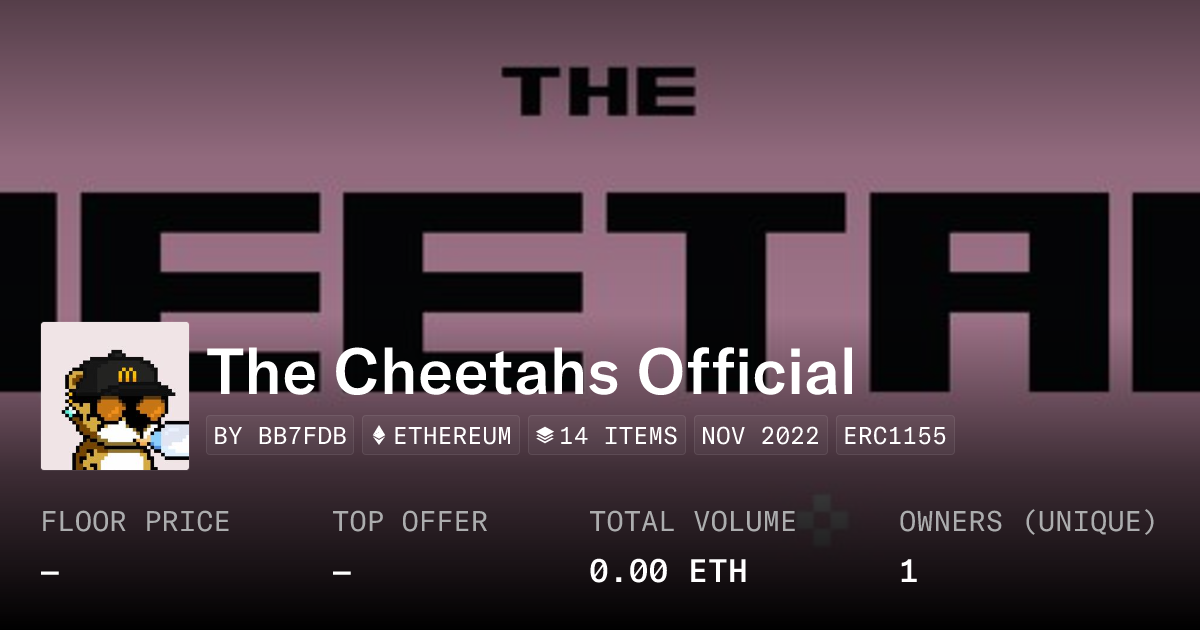 The Cheetahs Official - Collection | OpenSea