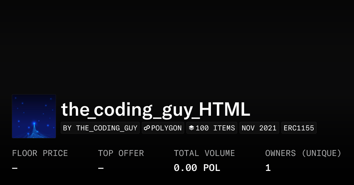 the_coding_guy_HTML - Collection | OpenSea
