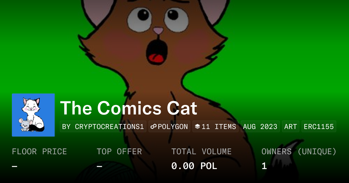 The Comics Cat - Collection | OpenSea