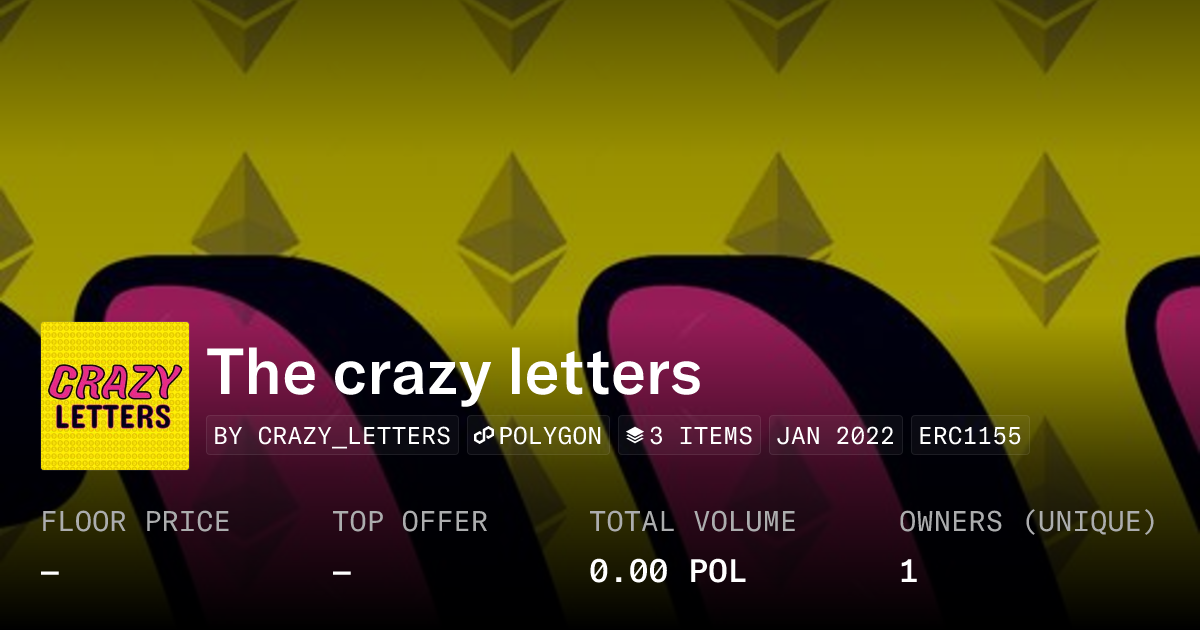 The crazy letters - Collection | OpenSea