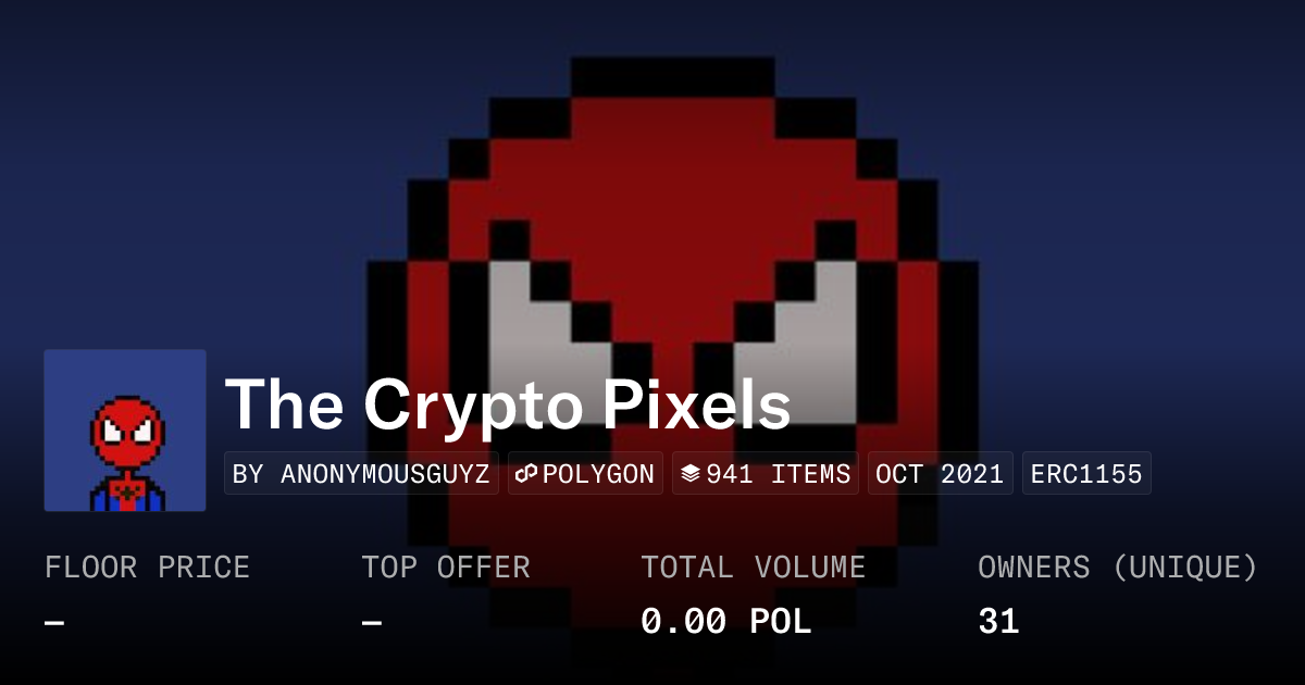 The Crypto Pixels - Collection | OpenSea