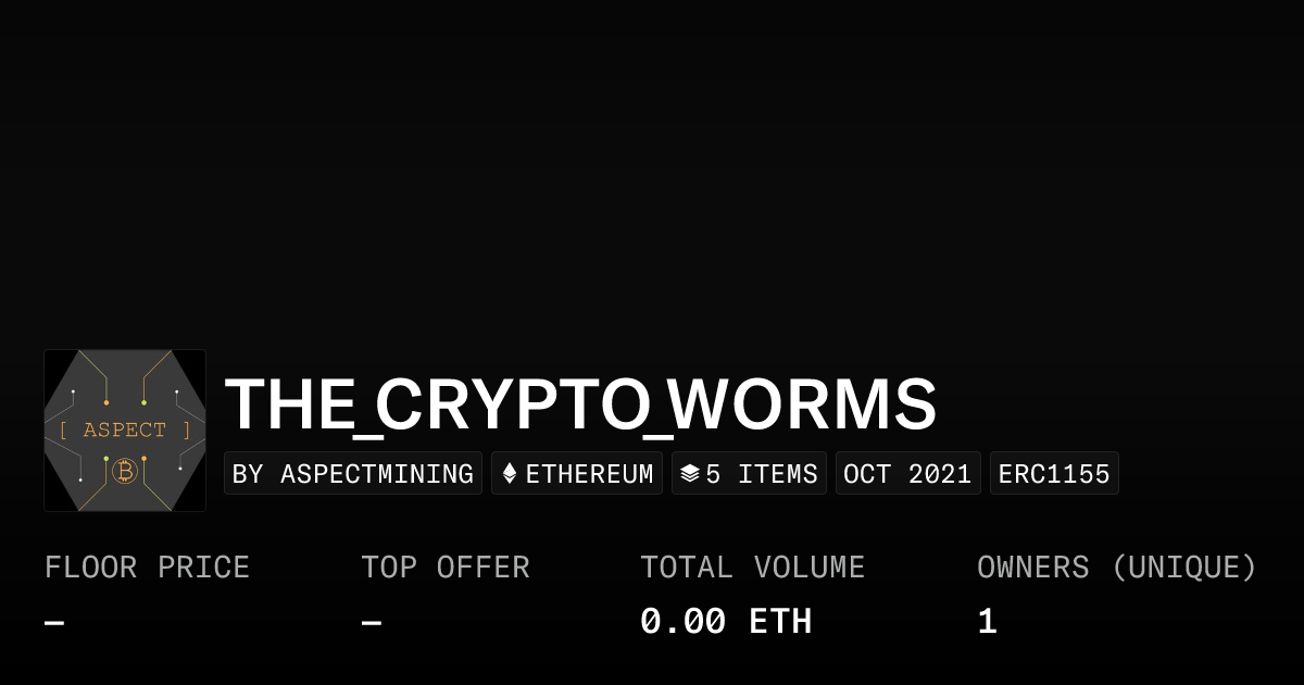 THE_CRYPTO_WORMS - Collection | OpenSea