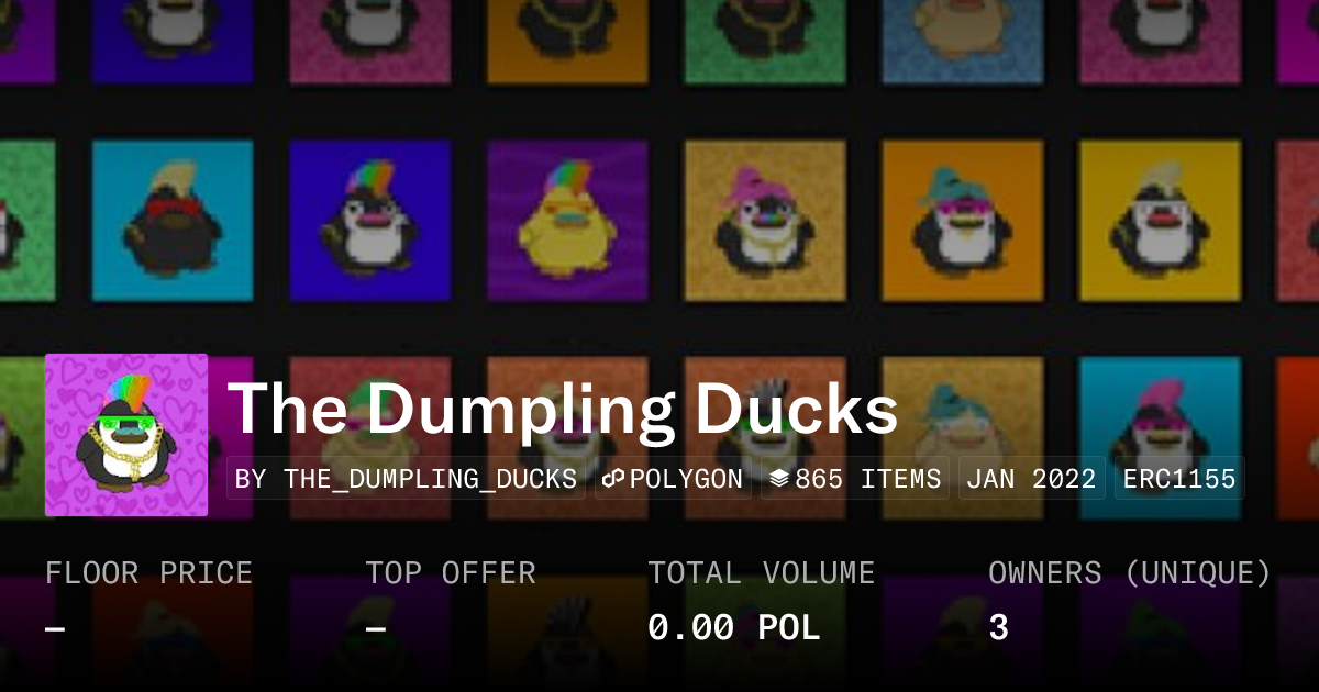 The Dumpling Ducks - Collection | OpenSea