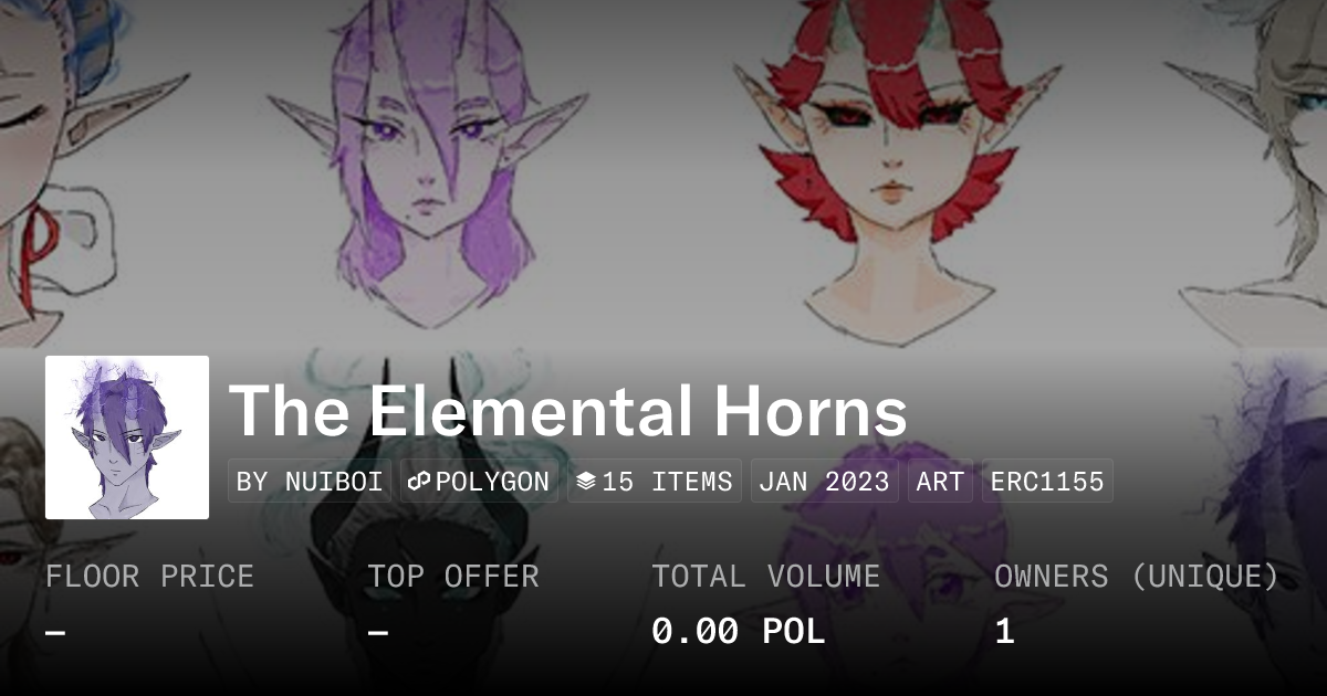 The Elemental Horns - Collection | OpenSea