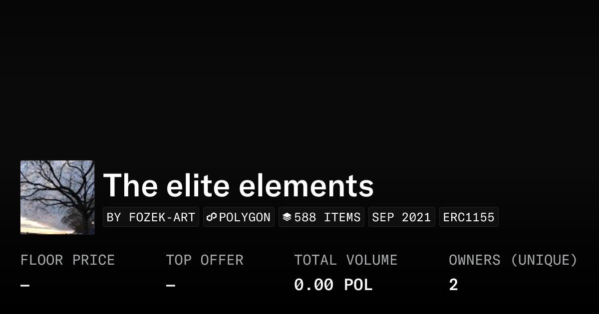 The elite elements - Collection | OpenSea