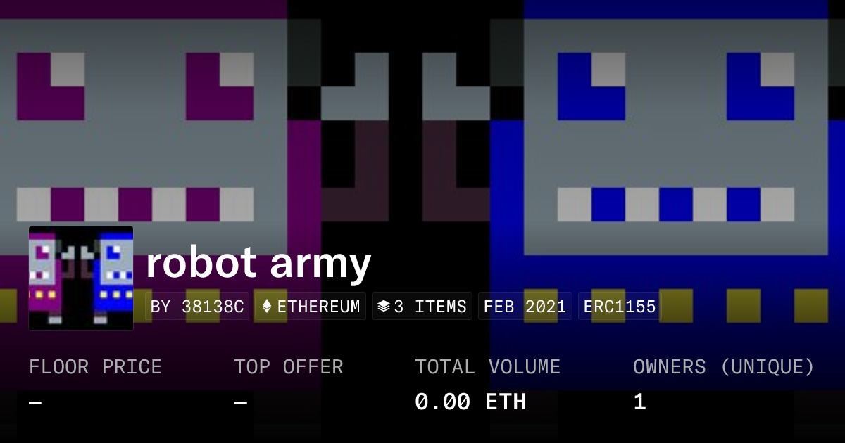 robot army - Collection | OpenSea
