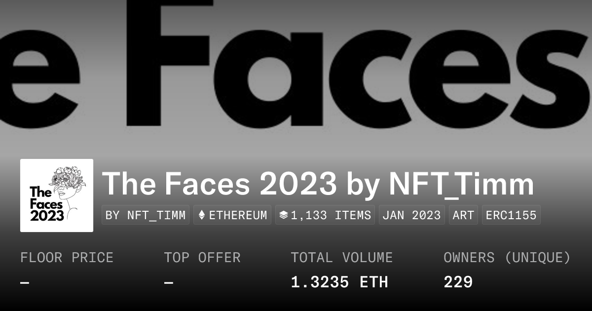 The Faces 2023 by NFT_Timm - Collection | OpenSea
