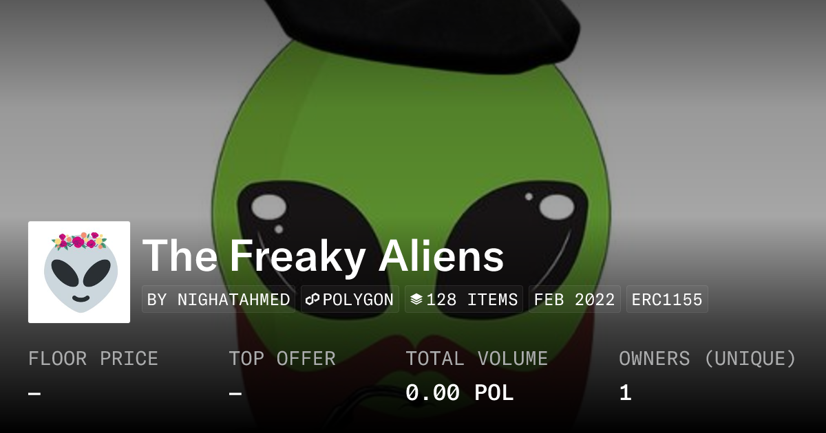 The Freaky Aliens - Collection | OpenSea